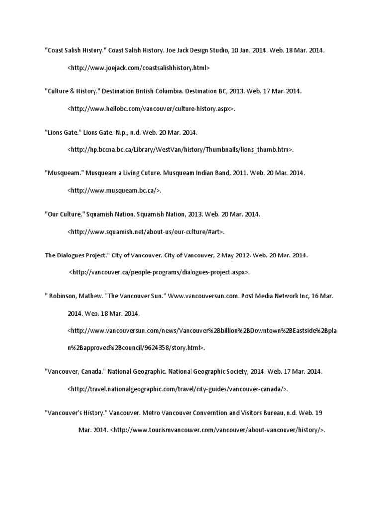 Coast Salish and Vancouver History | PDF