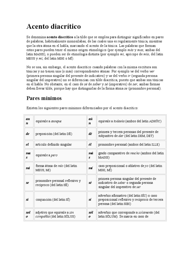Acento diacrítico | Lingüística | Idiomas