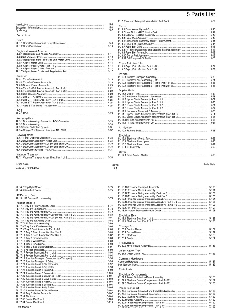 5 Parts List | PDF