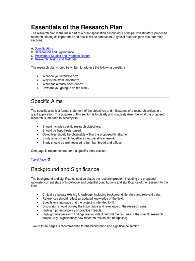 Essentials of Crafting a Research Plan | PDF | Science And Technology ...