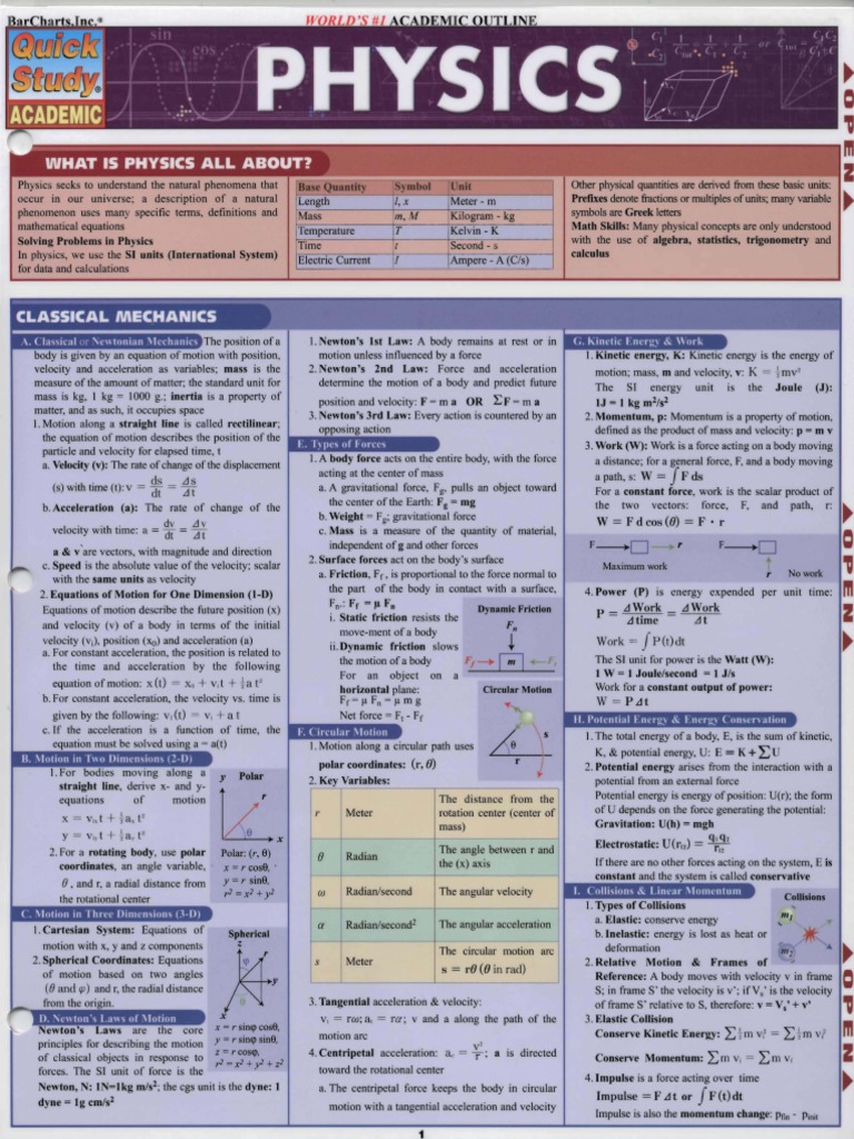 Quick Study Academic Physics 600dpi | PDF | Magnetic Field ...