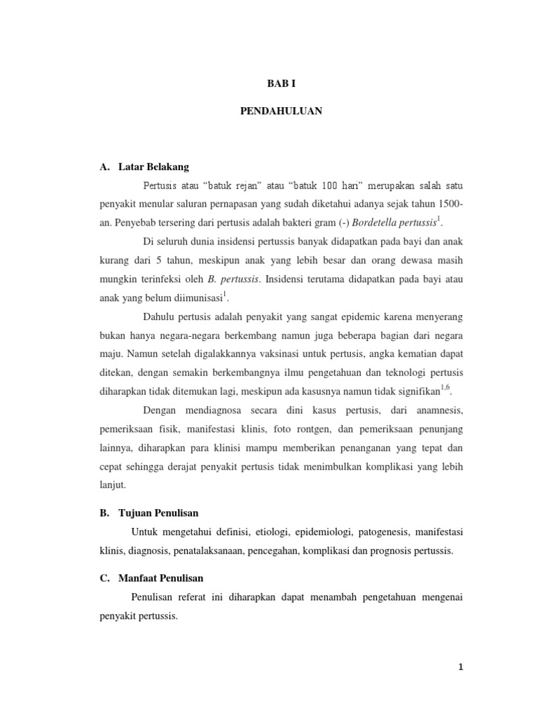 Referat Pertusis | PDF