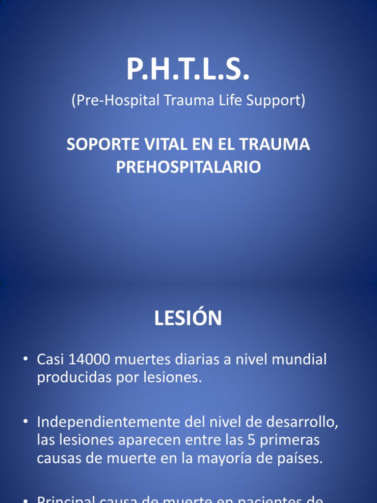 PHTLS | Descargar gratis PDF | Choque (circulatorio) | Reanimación ...