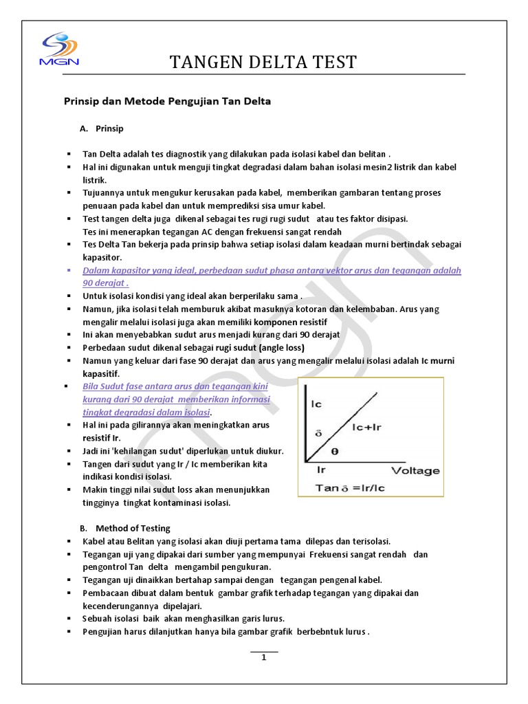 Tangen Delta Test | PDF