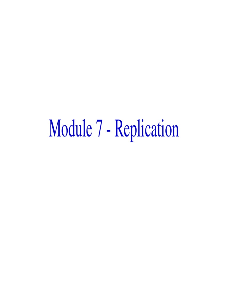 Chapter 7 Replication Pdf Replication Computing Concurrency Computer Science