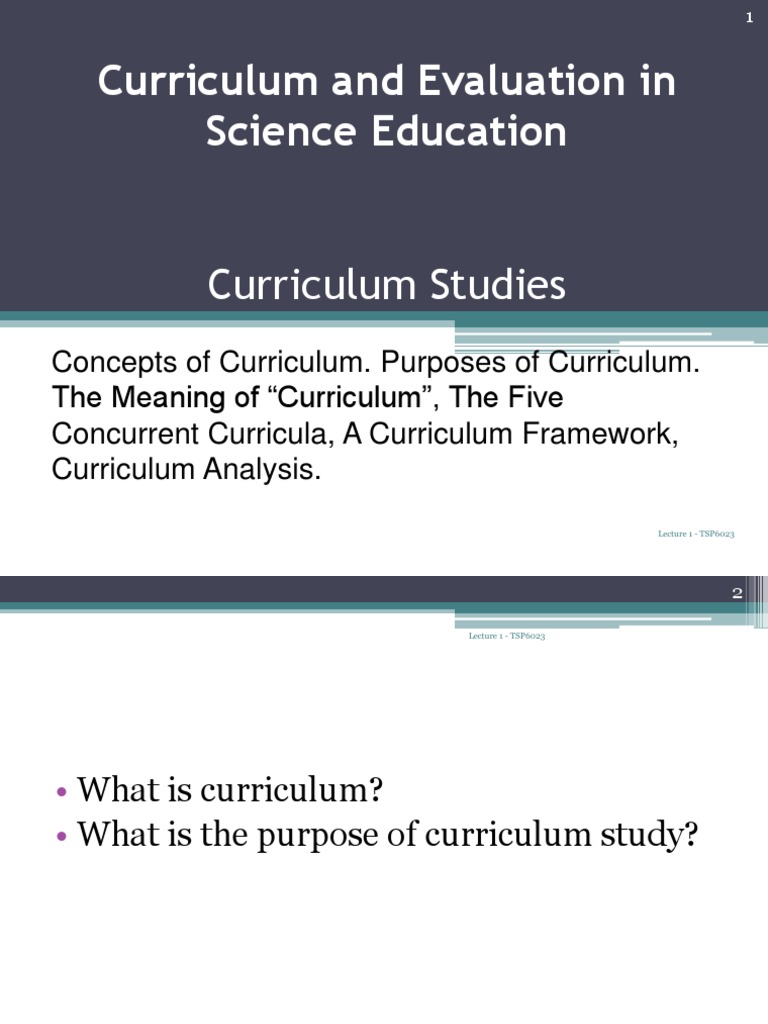 Understanding Curriculum Concepts | PDF | Curriculum | Teachers