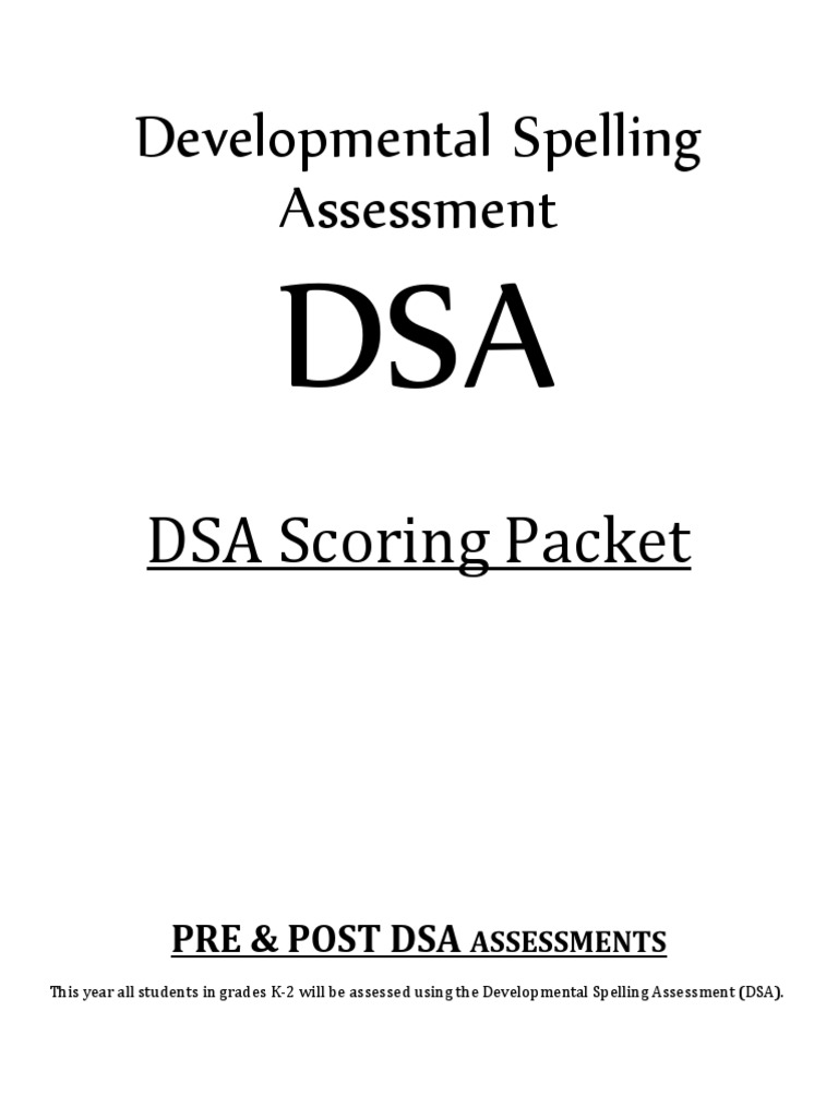 DSA Developmental Spelling Assessment | PDF | Linguistics | Semiotics