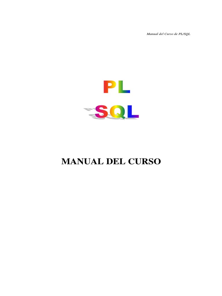 Manual de PLSQL | PDF | Pl / Sql | SQL