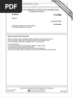 Secondary Progression Test - Stage 9 Science Paper 2 | PDF | Chemical ...