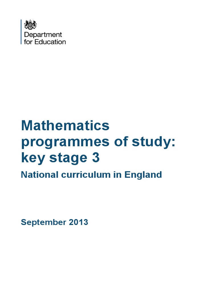 SECONDARY National Curriculum - Mathematics | PDF