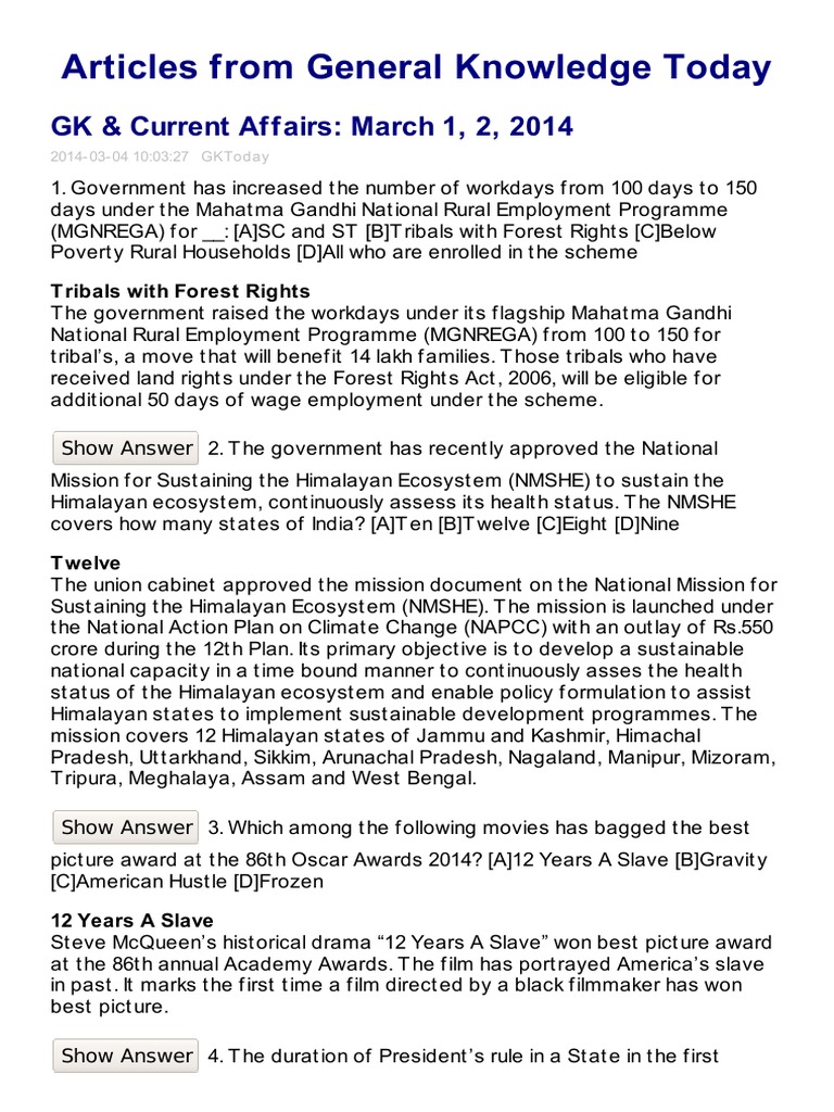 General Knowledge Today | PDF | Economy Of India | Business