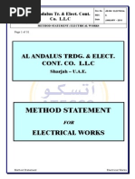 11.method Statement Electrical Work | PDF | Electrical Wiring | Electricity