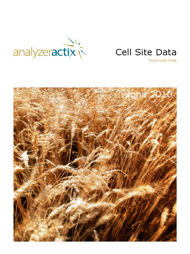 Actix Analyzer Cell Site Data | PDF | Code Division Multiple Access ...
