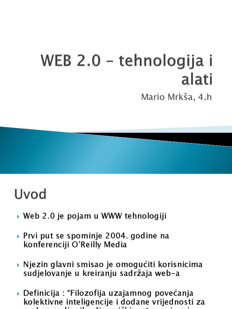 WEB 2.0 - Tehnologija I Alati | PDF