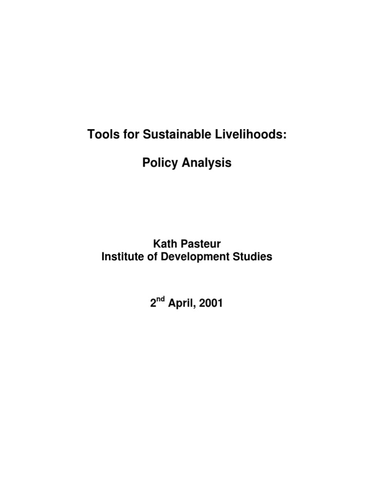 Policy Analysis Tool | PDF | Policy Analysis | Institution