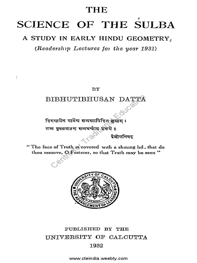 The Science of Sulba Sutras | PDF | Sutra | Polytheism