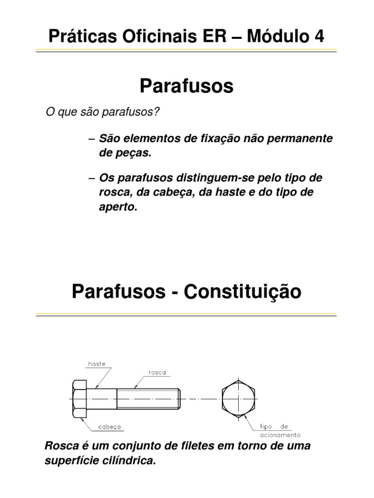 Manual de Parafusos | PDF | Parafuso | Engenharia Mecânica