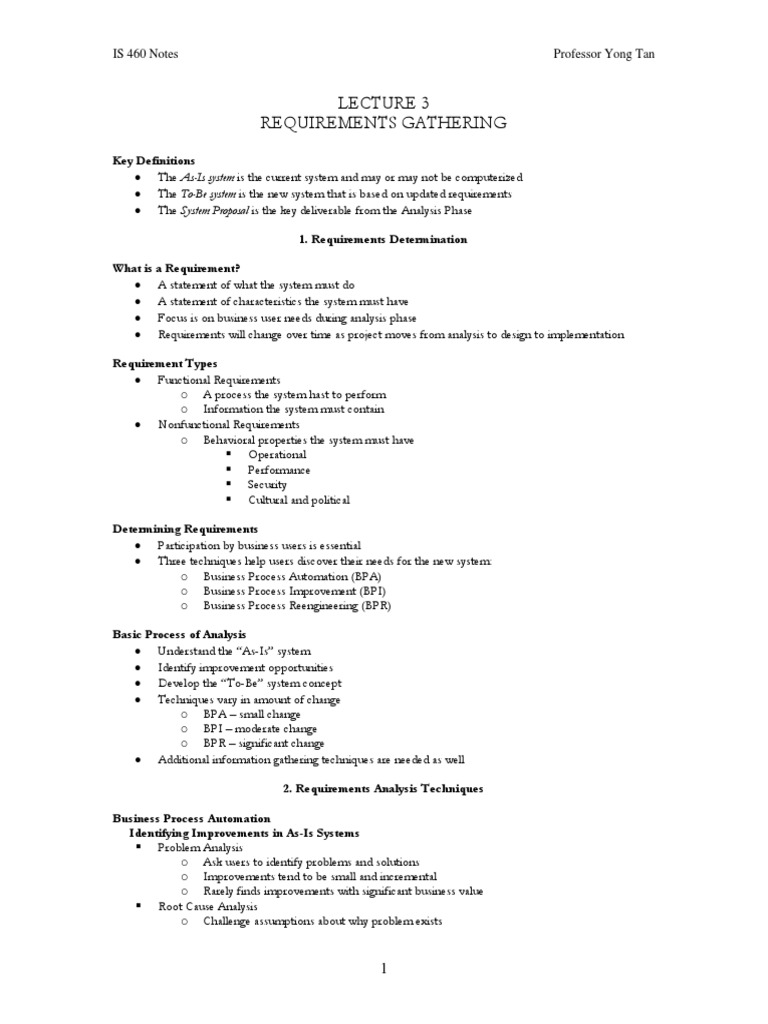 Requirement Gathering | PDF | Business Process | Questionnaire
