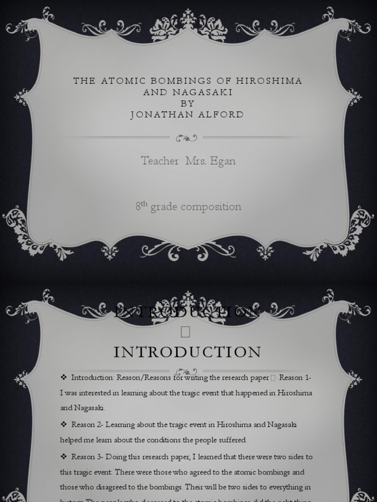 Alford Presentation | PDF | Atomic Bombings Of Hiroshima And Nagasaki ...