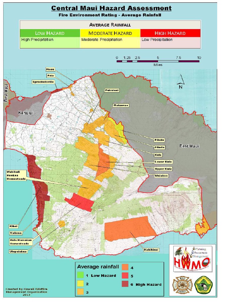 Hazard Assessment Maps - Maui (Central) | PDF