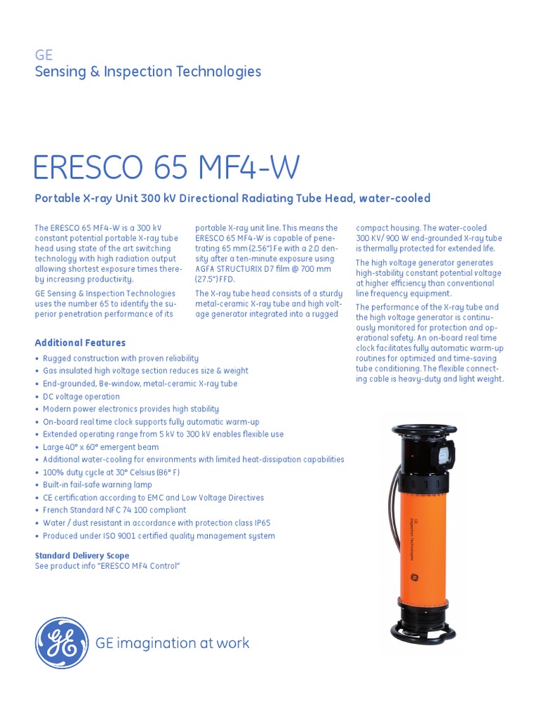 Eresco 65 Mf4 (Water Cooled) | PDF | Vacuum Tube | X Ray