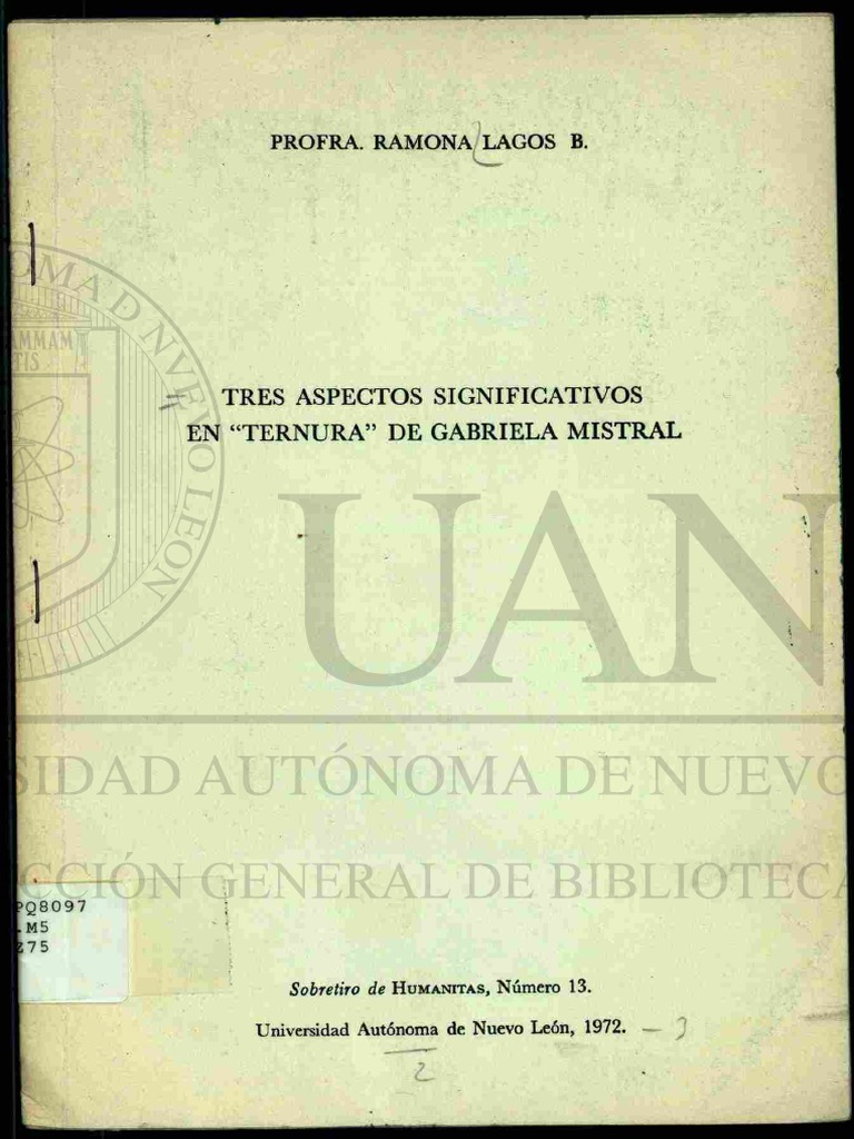 Ternura Gabriela Mistral | PDF | Naturaleza