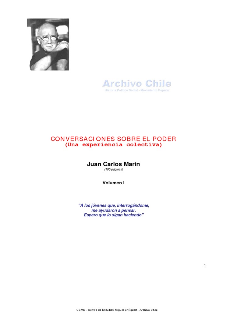 Juan Carlos Marin, Conversaciones Sobre El Poder | PDF | Teoría | Moralidad