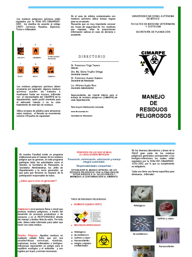 CRETIB Triptico.pdf | Residuos | Bienestar