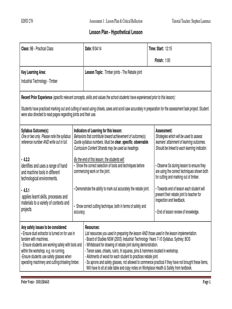 Lesson Plan | PDF | Lesson Plan | Educational Assessment