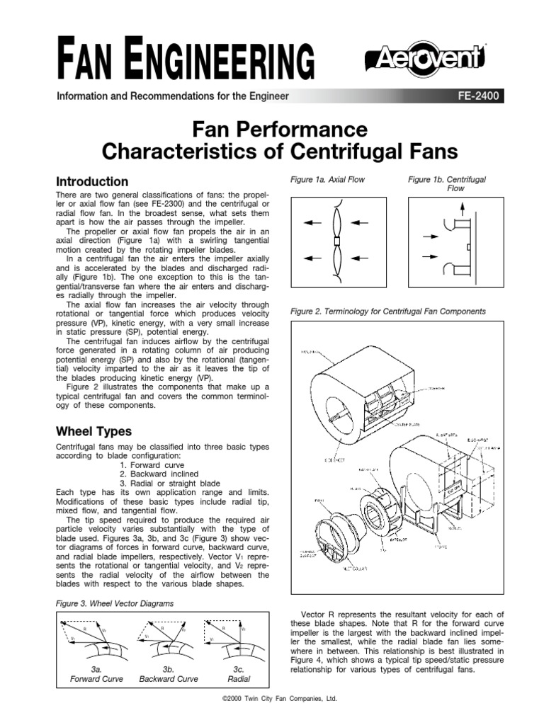 Aero Vent - Fan Engineering | PDF | Mechanical Fan | Gas Technologies