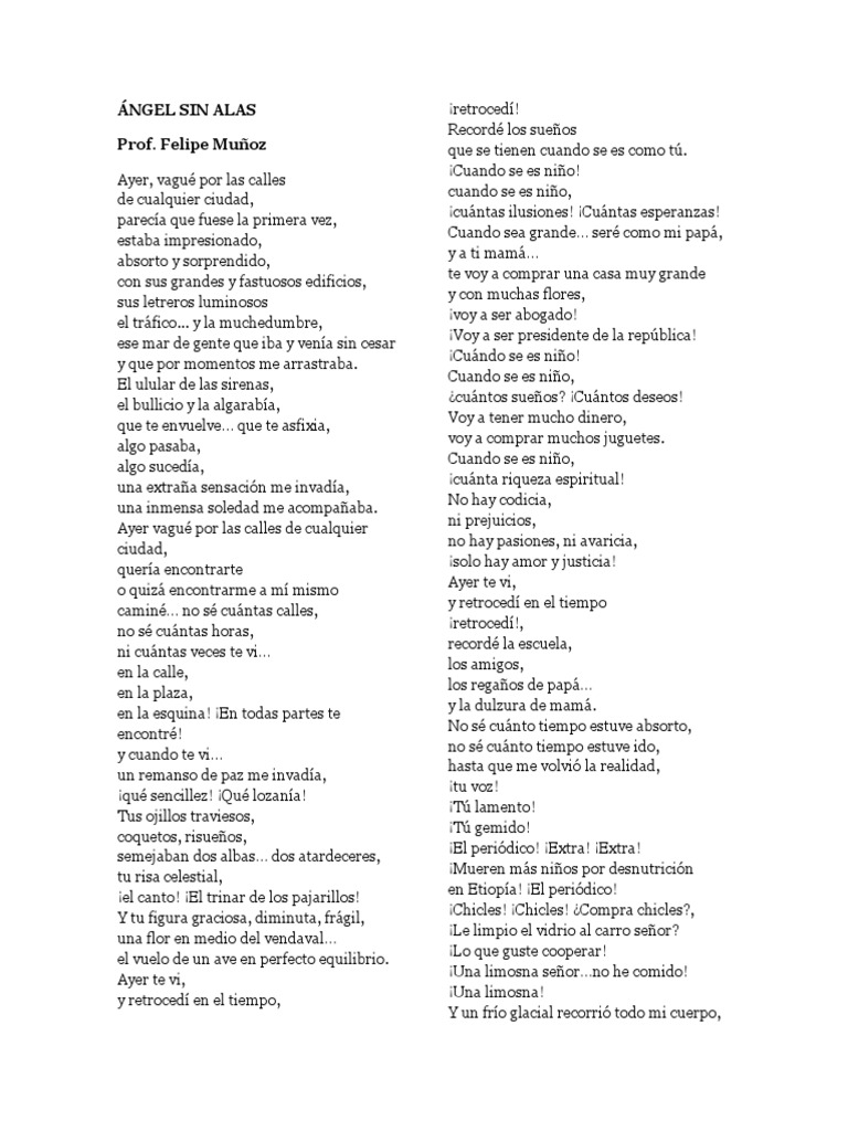 Ángel Sin Alas. Poesía | PDF