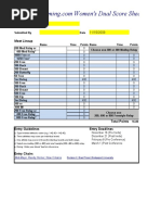 High School Swim Meet Scoring Sheet | PDF