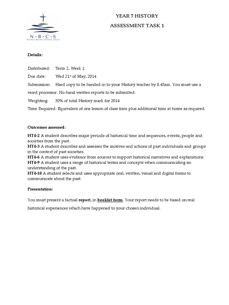 2014 - Year 7 Assessment Task 1 (Final) | PDF | Ancient Egypt ...