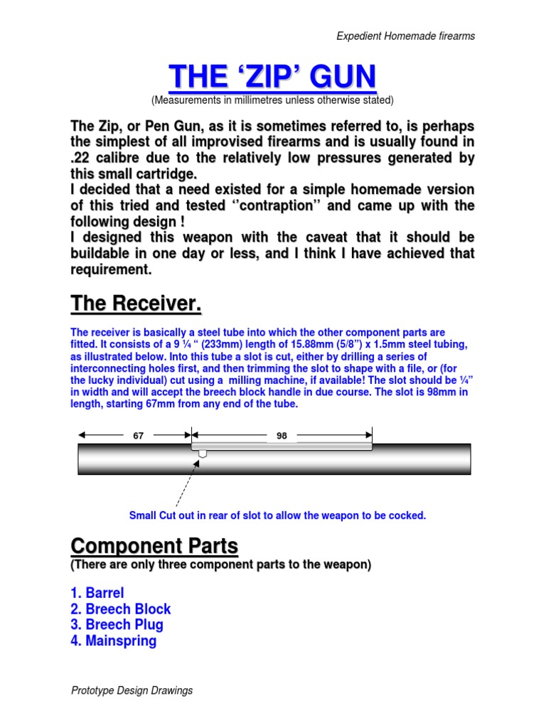 DIY .22 Zip Gun Construction Guide | PDF