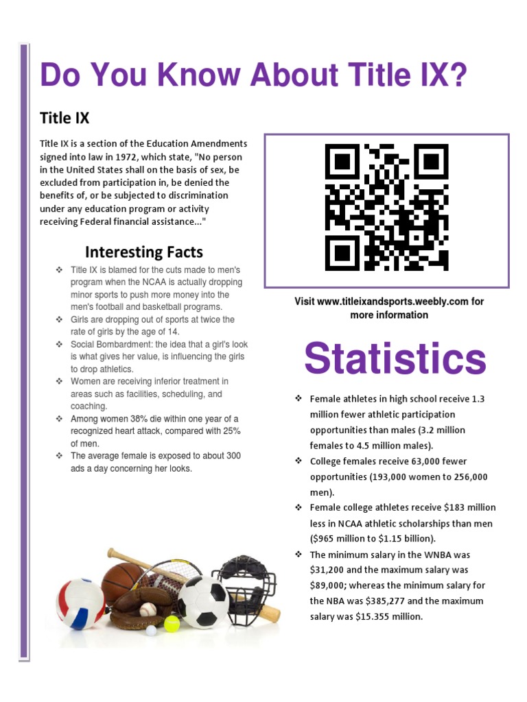 Understanding Title IX and Gender Equity | PDF | Politics | Sports ...