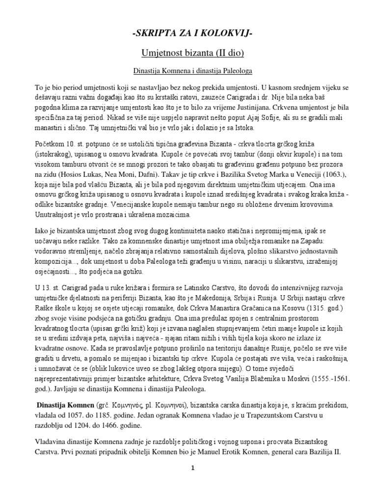 Skripta Za Prvi Kolokvij II Semestar | PDF