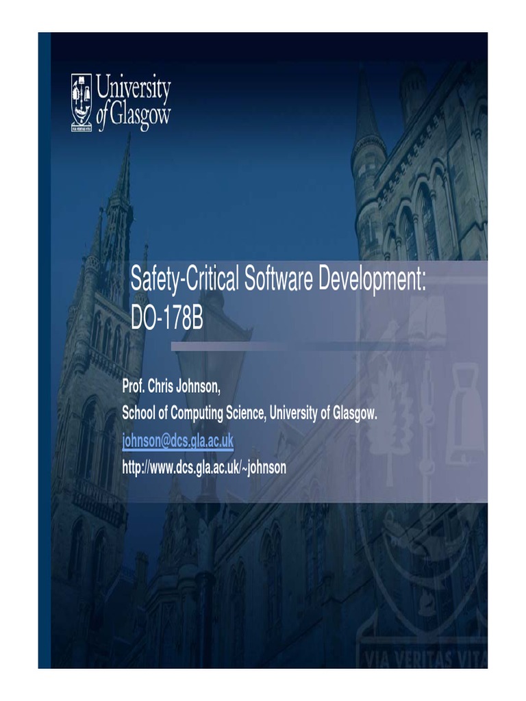 Safety-Critical Software Development: DO-178B: Prof. Chris Johnson ...