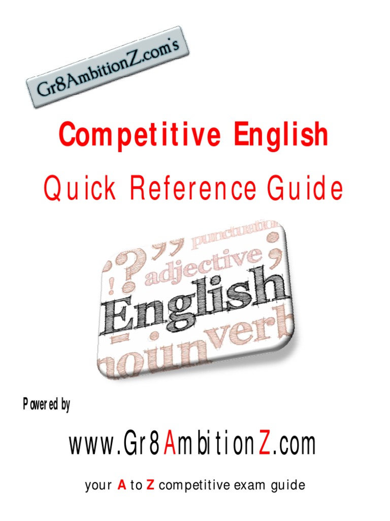 Competitive English Quick Reference Guide | PDF