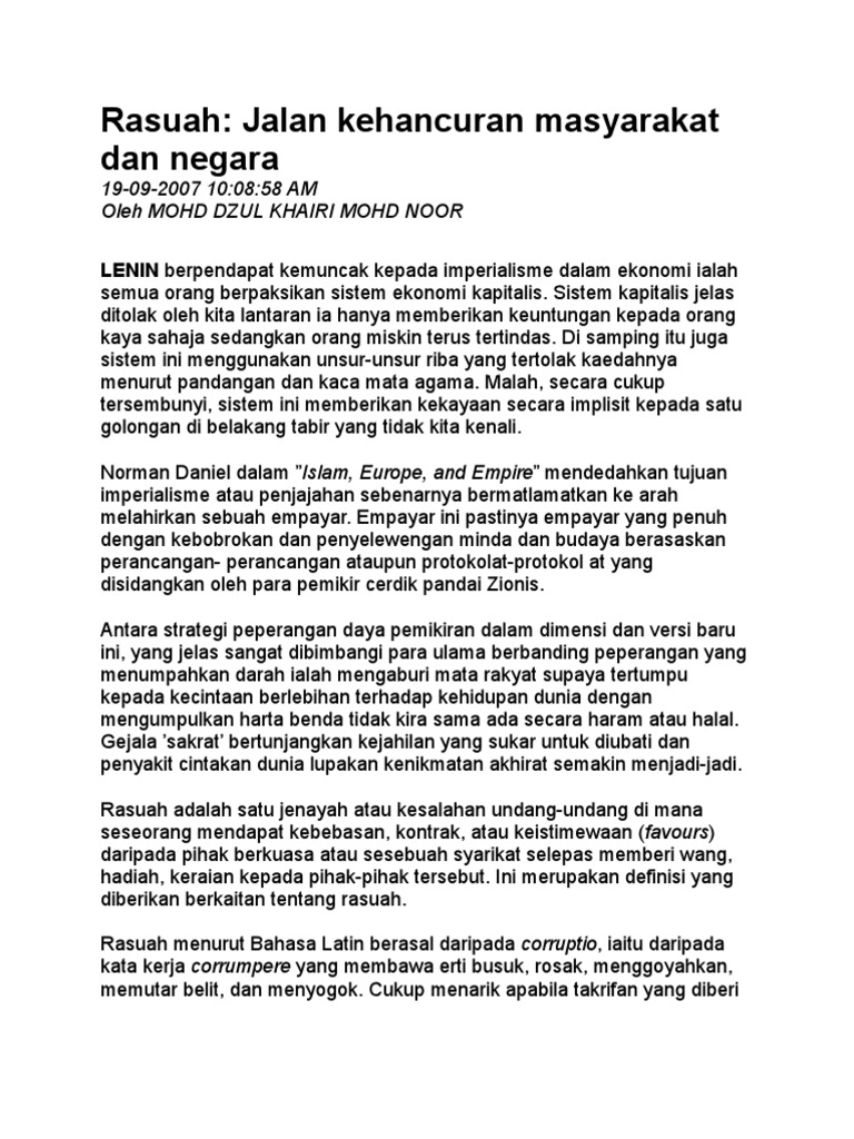 Rasuah | PDF