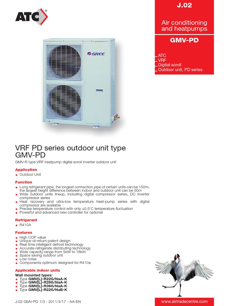 VRF PD Series Outdoor Unit Type GMV-PD: Air Conditioning and Heatpumps ...