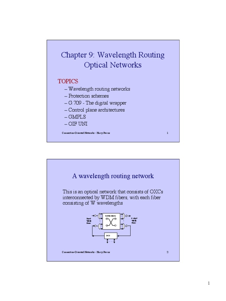 Wavelength Routed Optical Networks | PDF | Multiprotocol Label ...