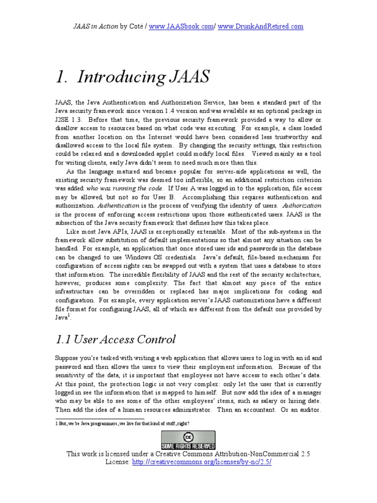 Jaas in Action Chapter01 05 | PDF | Credential | Java (Programming Language)