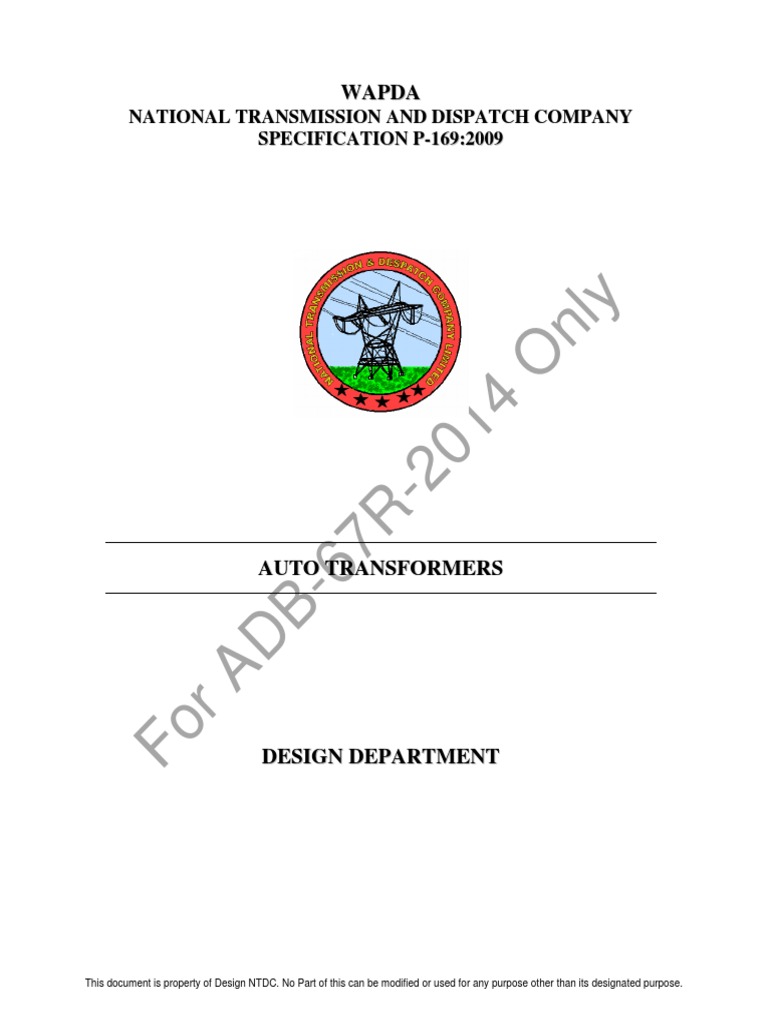 AutoTransformers P-169:09 WAPDA | PDF | Transformer | Relay