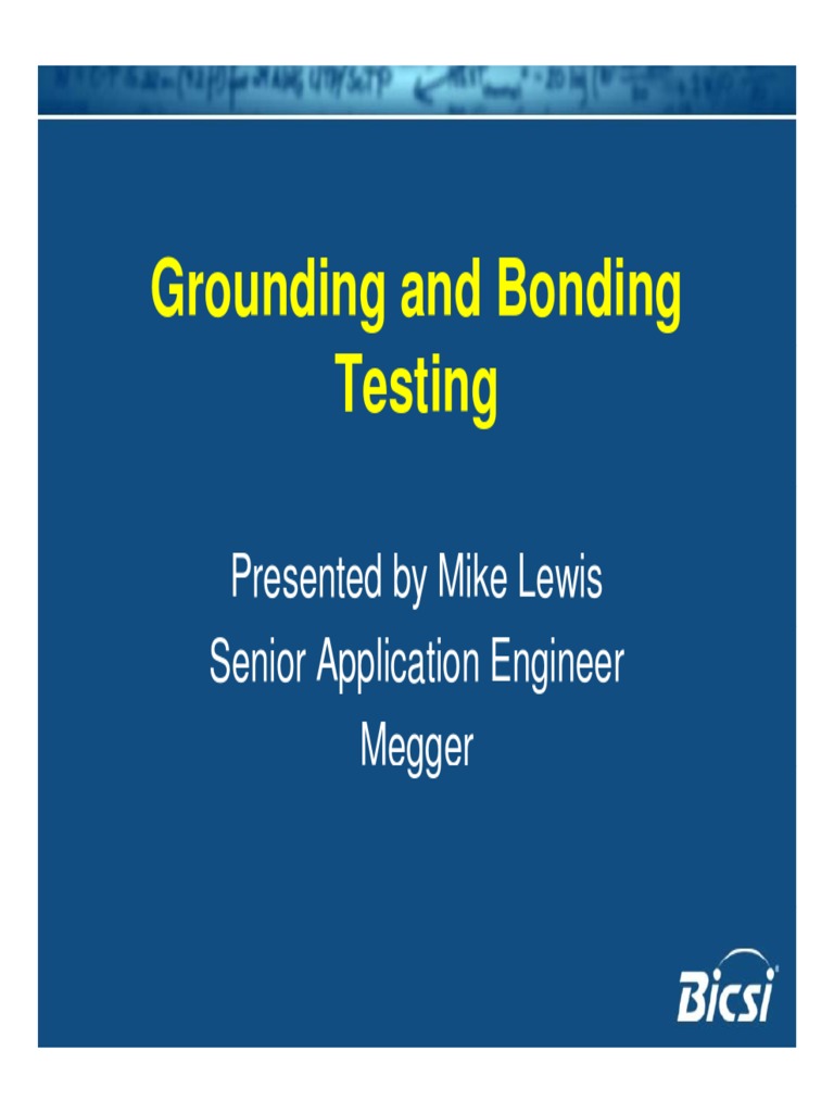 Grounding and Bonding Test Procedures | PDF | Electrical Resistivity ...