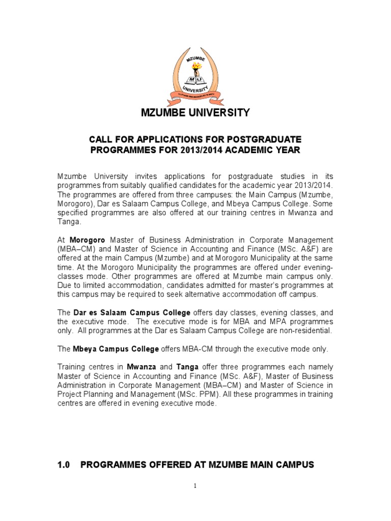 Call For Application For 2013 2014 Academic Year Jan 2013 | PDF ...