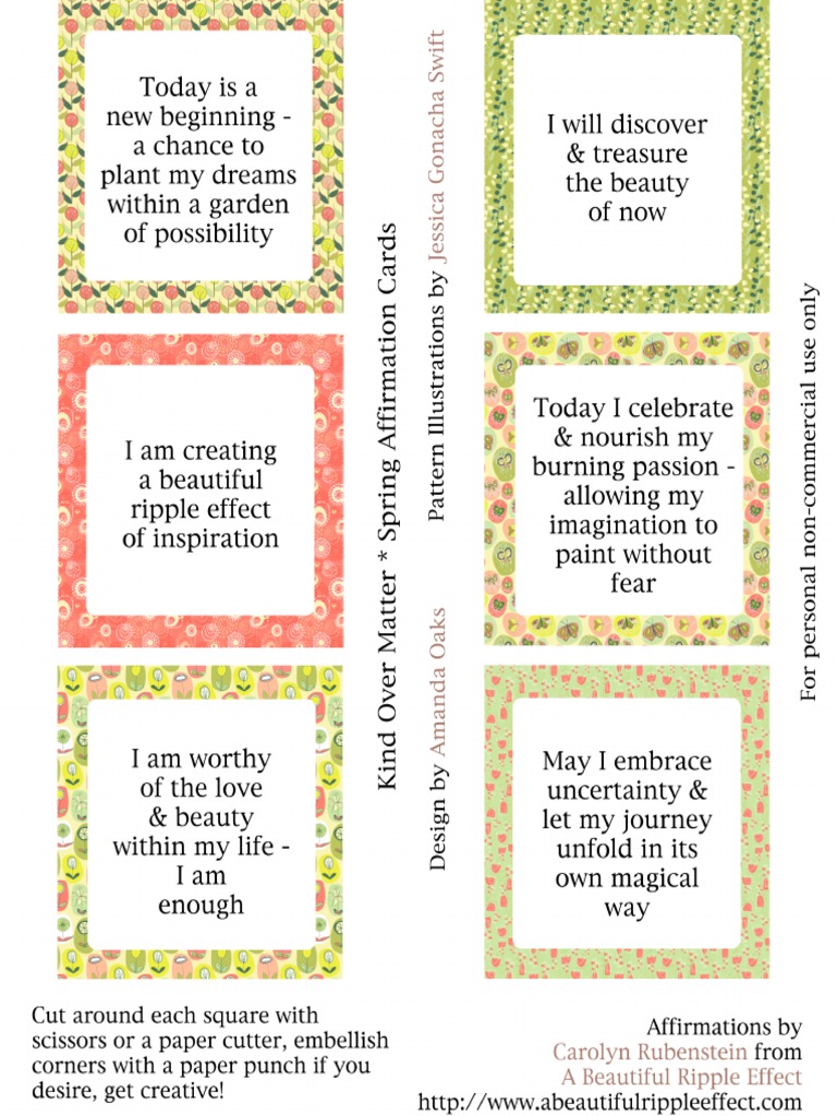 Affirmation Cards | PDF