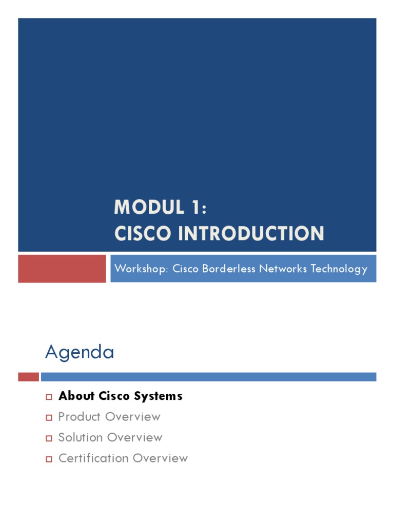 Modul 1 Cisco Introduction | PDF | Sertifikasi Cisco | Jaringan Komputer