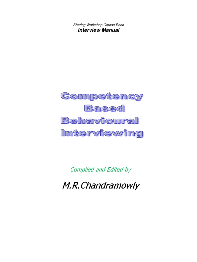 Guide To Competency Based Interviewing | PDF | Interview | Question