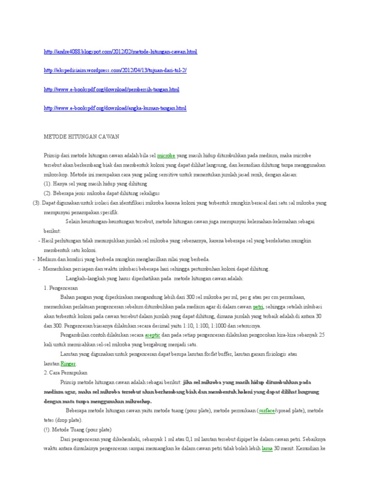 Metode Hitung Cawan | PDF