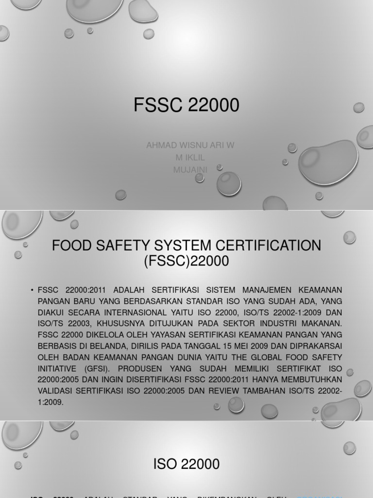 FSSC 22000 | PDF